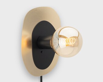 Thea Plug-in Wall Sconce White On/off Switch Mid Century Modern Bedside ...