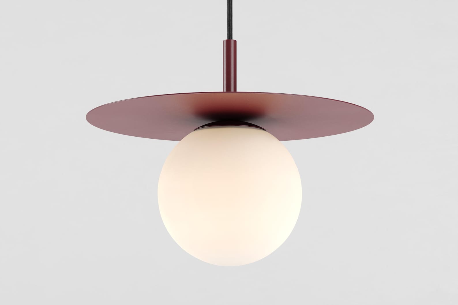 Zoe 3-port Ceiling Pendant Hanging Light Burgundy Red Kitchen Island ...