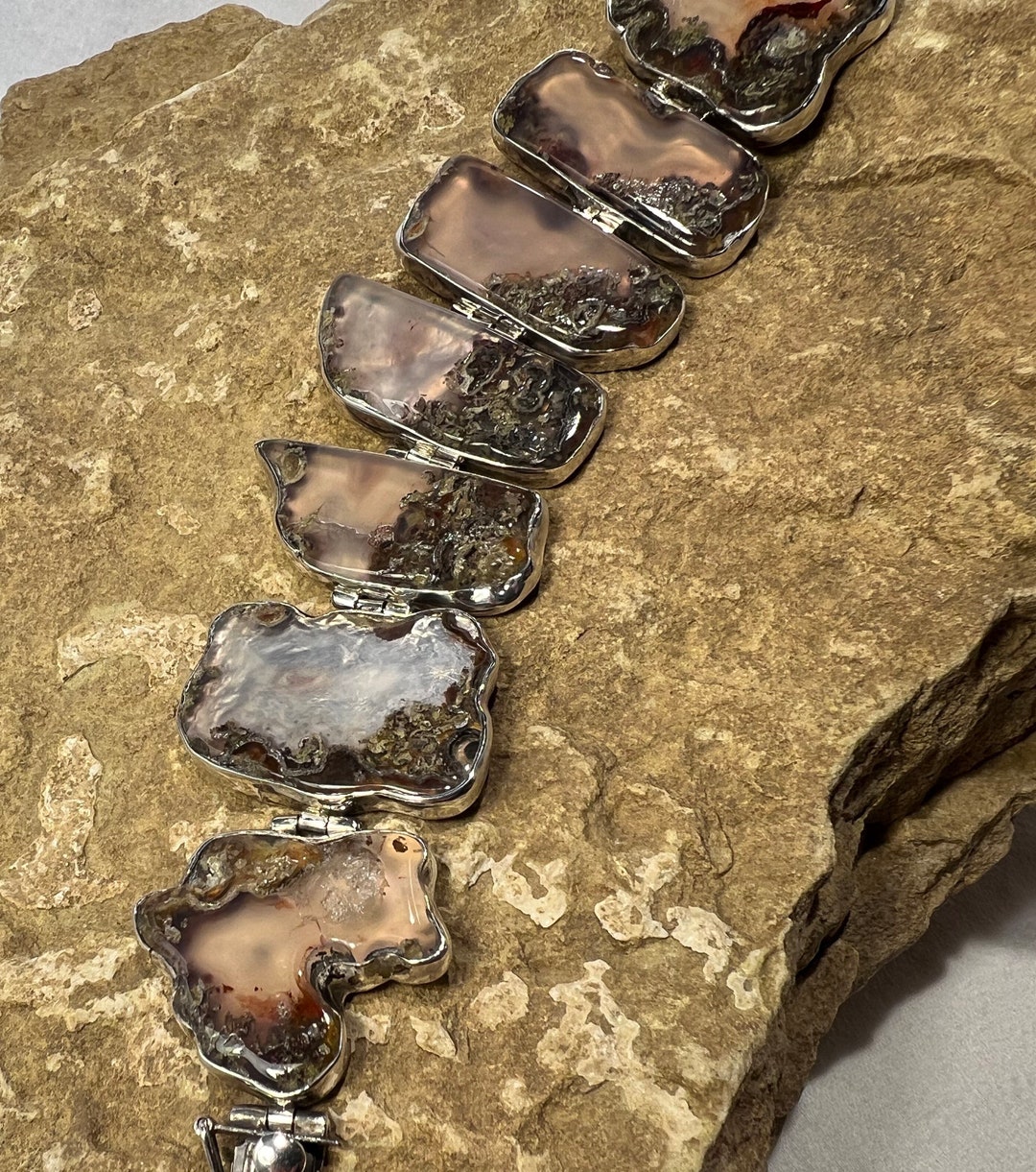 Navajo Sweetwater Agate Multi-stone Sterling Silver Bracelet - Milton ...