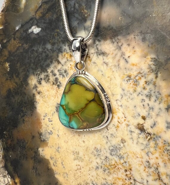 Polished Freeform Turquoise Cabochon Sterling Silver … - Gem
