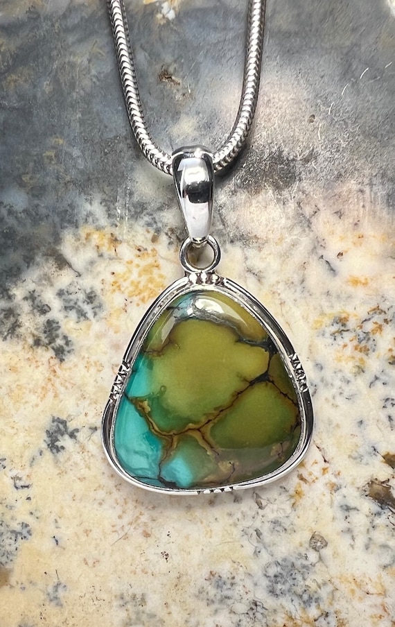 Polished Freeform Turquoise Cabochon Sterling Silver … - Gem