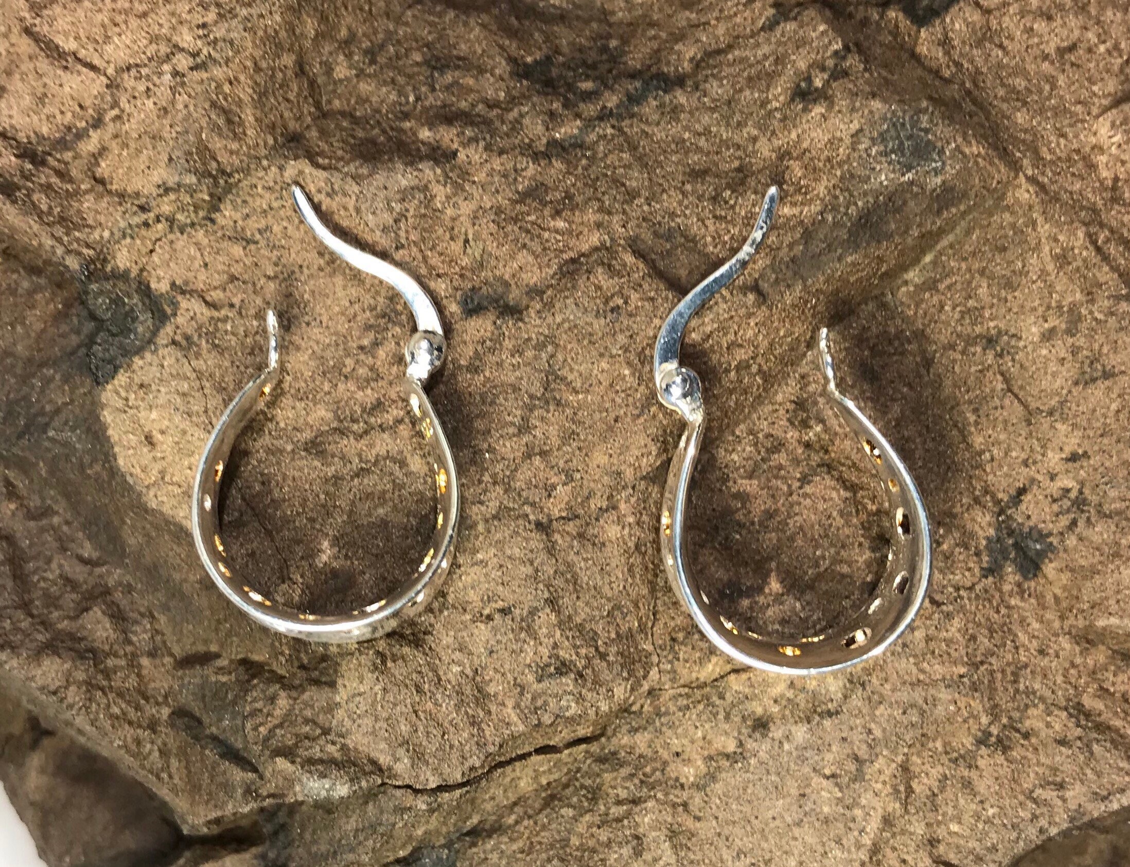 Punched Multi-hole Design Sterling Silver Latching Earrings - Etsy