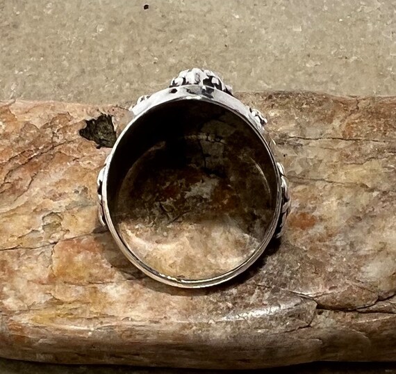 Lord Ganesha Repousse Technique Sterling Silver Ring … - Gem