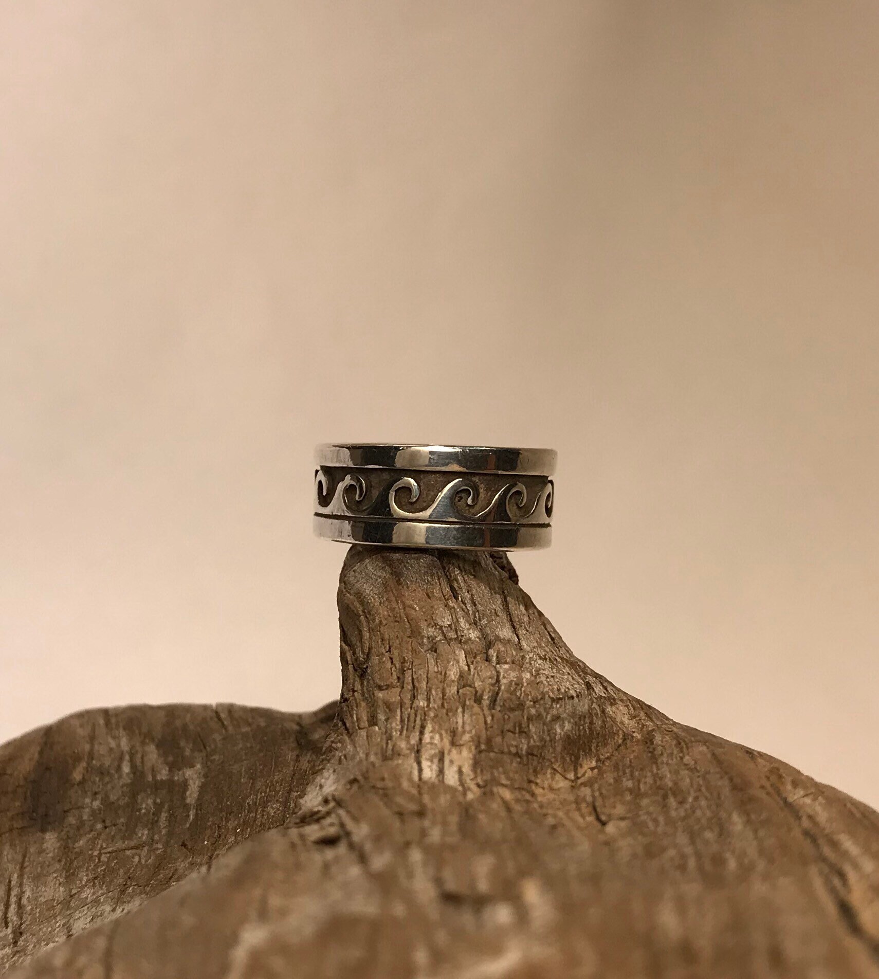 Native American Style Tribal Wave Design Sterling Silver Ring - Etsy