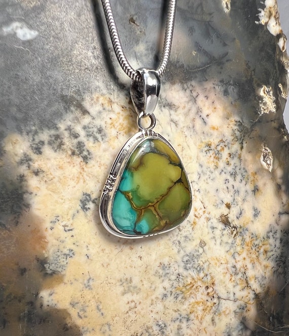 Polished Freeform Turquoise Cabochon Sterling Silver … - Gem