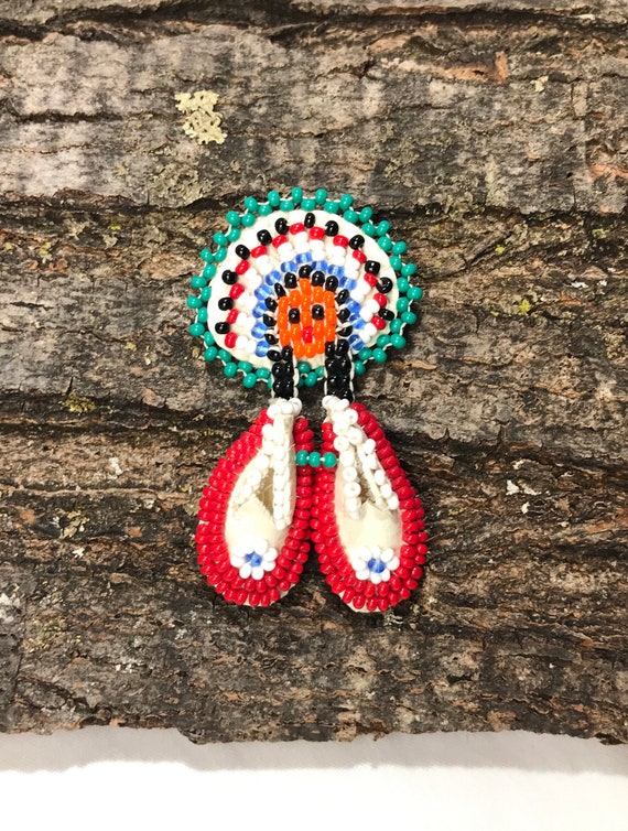 Vintage Native American Miniature Chief Figure With Moccasins | Etsy