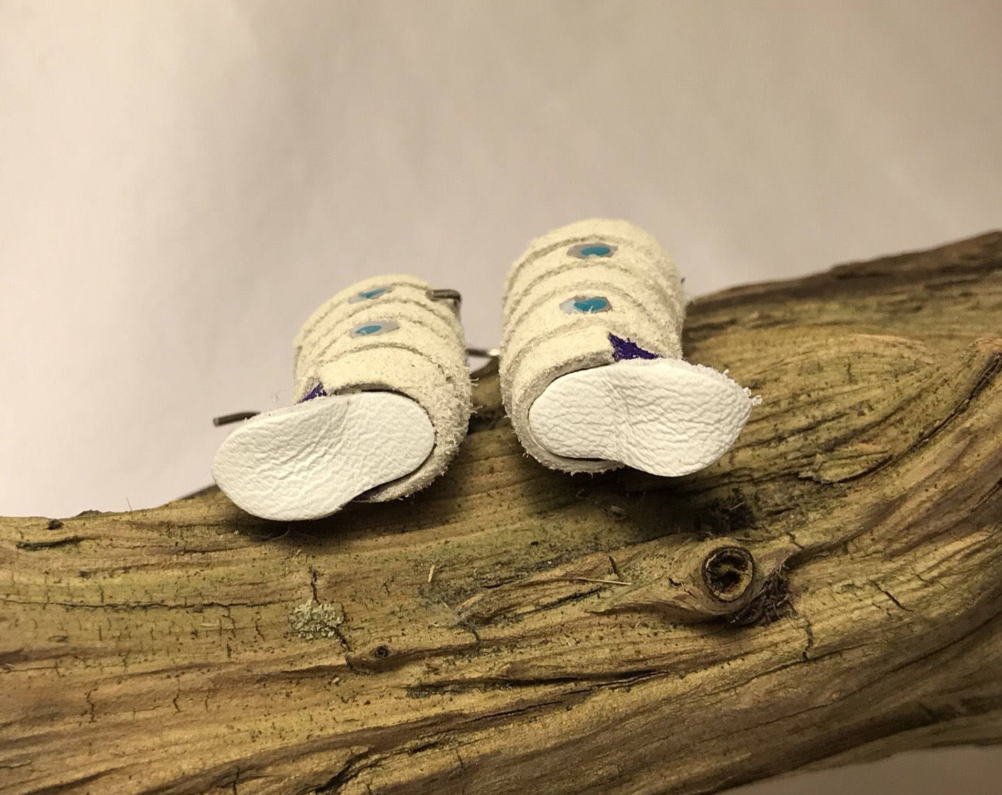 Native American Wrapped Suede Leather Boot Earrings - 1980's - Etsy
