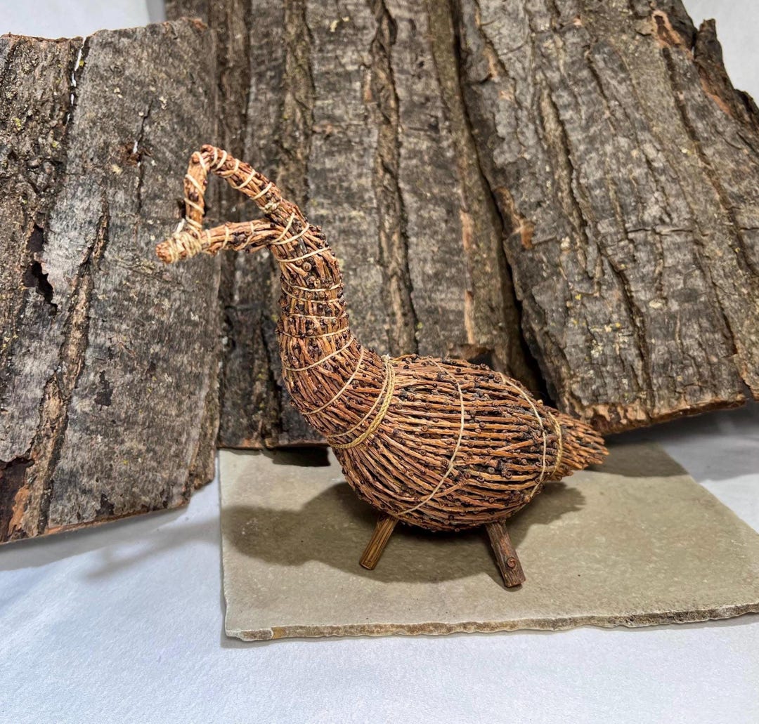 Vintage Native American Handmade Tamarack Twig Goose Decoy - Cree ...
