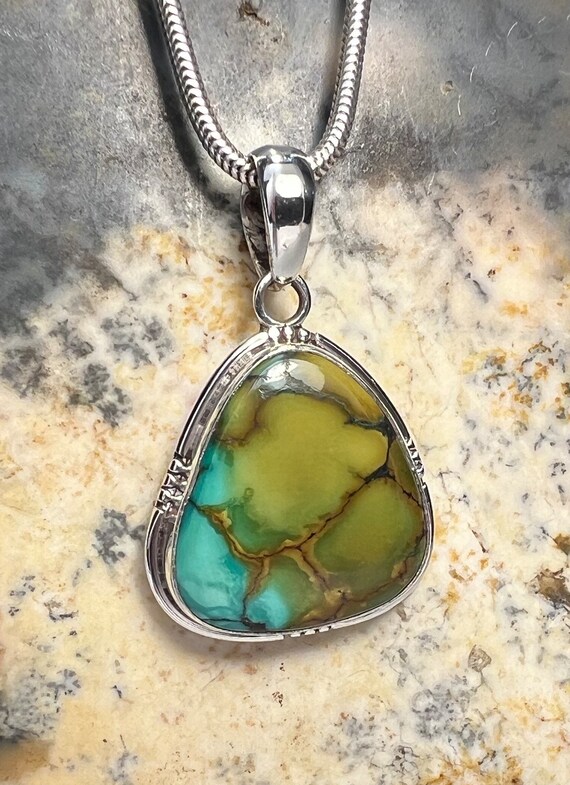 Polished Freeform Turquoise Cabochon Sterling Silver … - Gem
