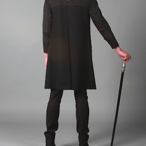 Mens Black Tudor Inspired Sleeveless Overcoat - Etsy