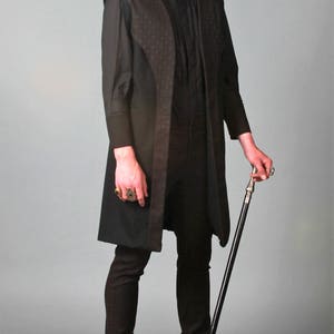 Mens Black Tudor Inspired Sleeveless Overcoat - Etsy
