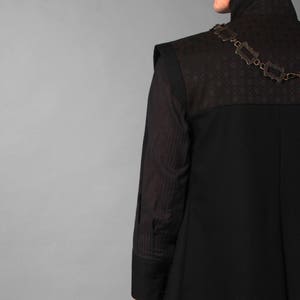 Mens Black Tudor Inspired Sleeveless Overcoat - Etsy