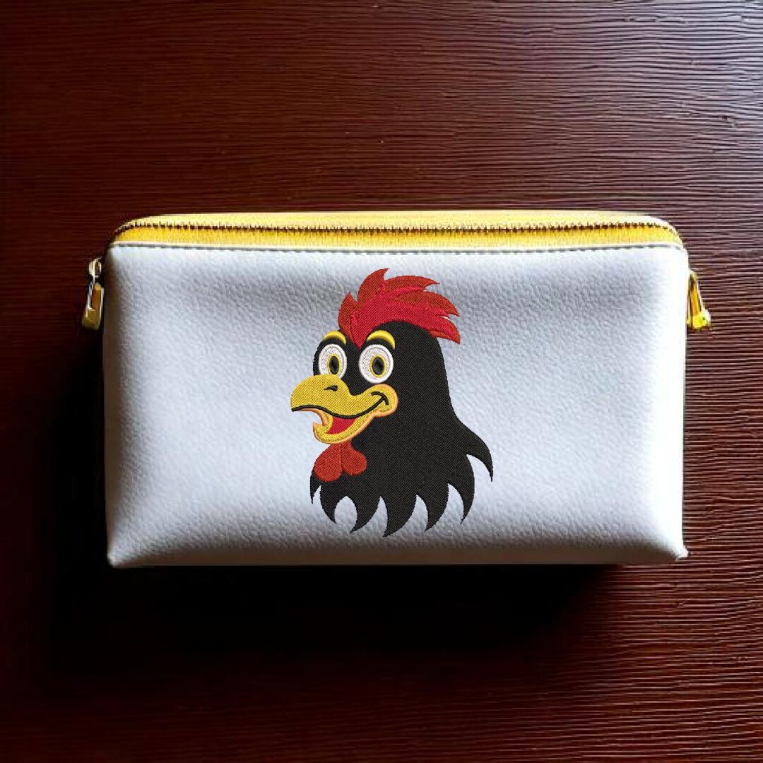 Robert the Rooster Farm Animal Cartoon - Machine Embroidery Hoop Design ...