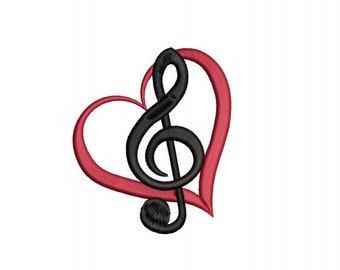 Treble Clef Heart | Etsy