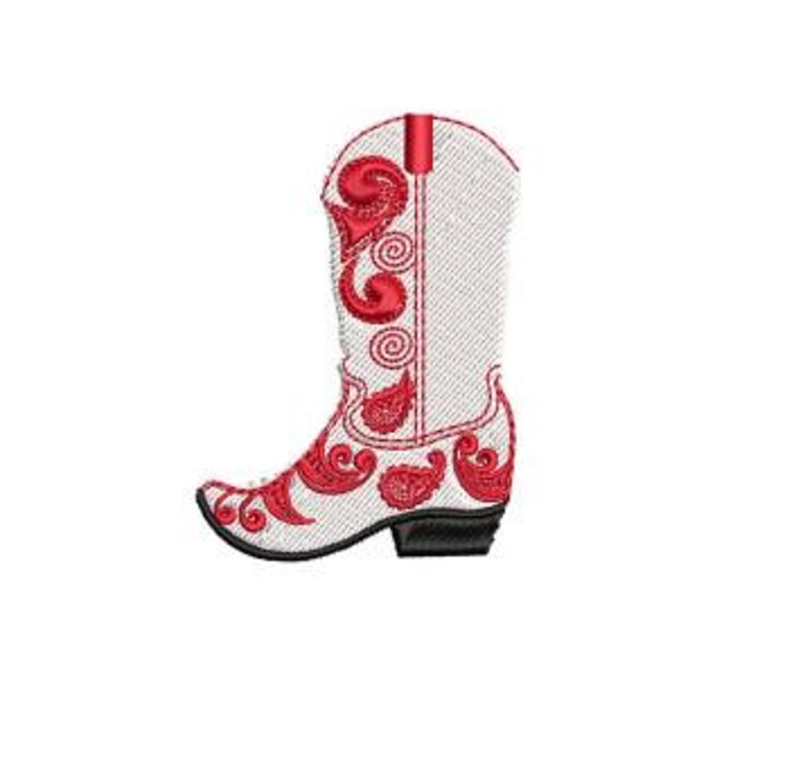Cowboy Boots - Small - Machine Embroidery Hoop Design - Rodeo Boots ITH ...