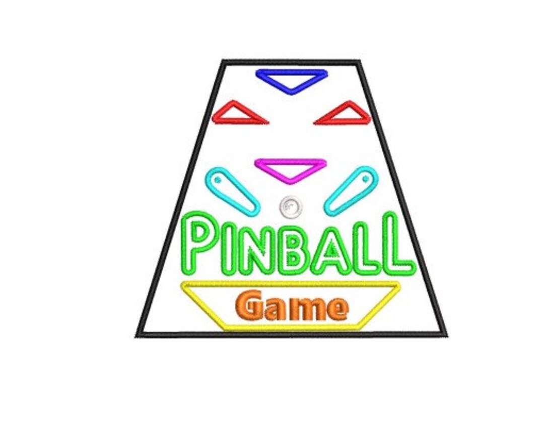 Pinball No 3 2 Sizes 1 Will Fit in a 4x4 and 5x7 Hoop This is a Machine ...