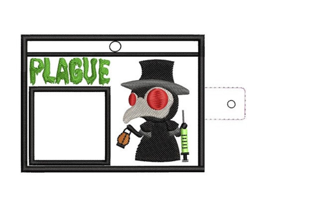 Petro Plague Card Holder 6x6 Hoop Will Fit a Credit Card Size Width of ...