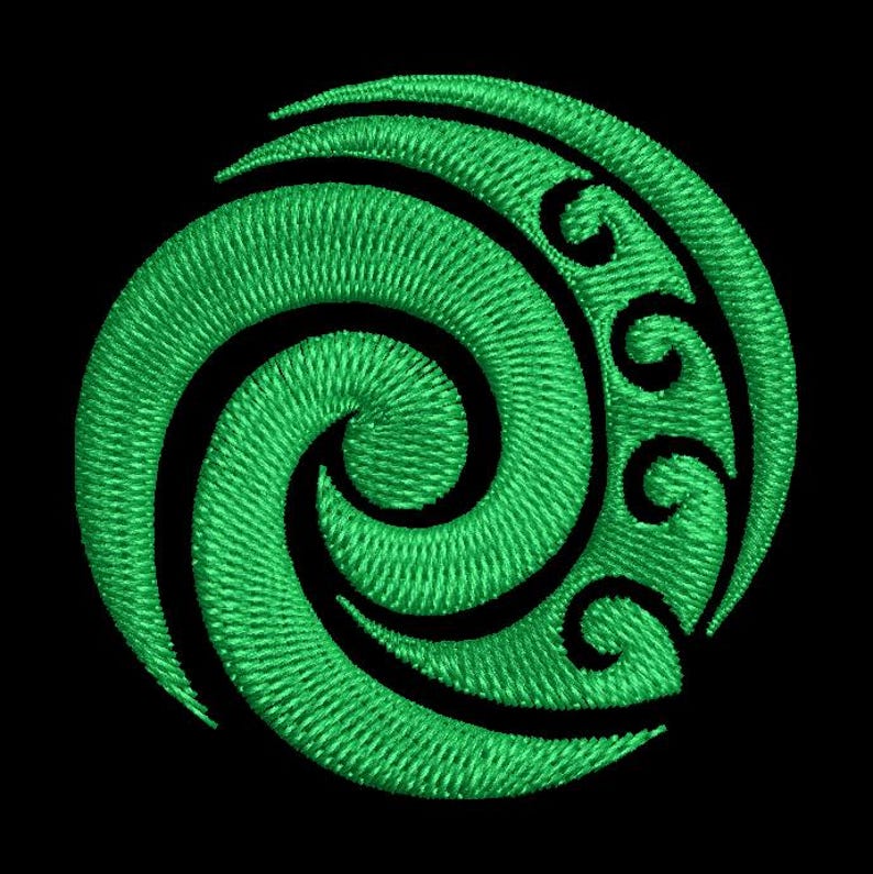 Koru Design Maori Spiral No 8 Machine Embroidery Hoop Design ITH ...