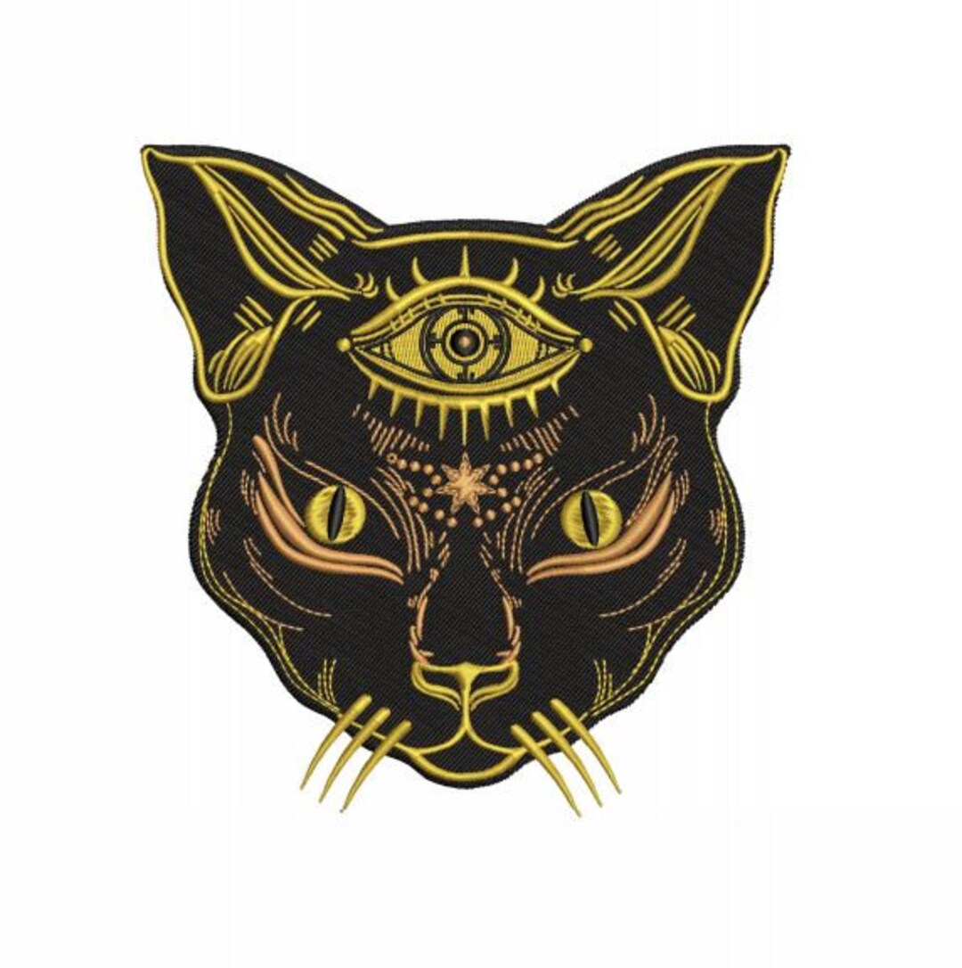Spiritual Cat Face Egyptian 2 Sizes Will Fit 4x4 Hoop and 6x6 Hoop ...