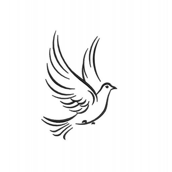 Dove Embroidery Design - Etsy