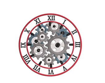 Clock Face Embroidery Design - Etsy
