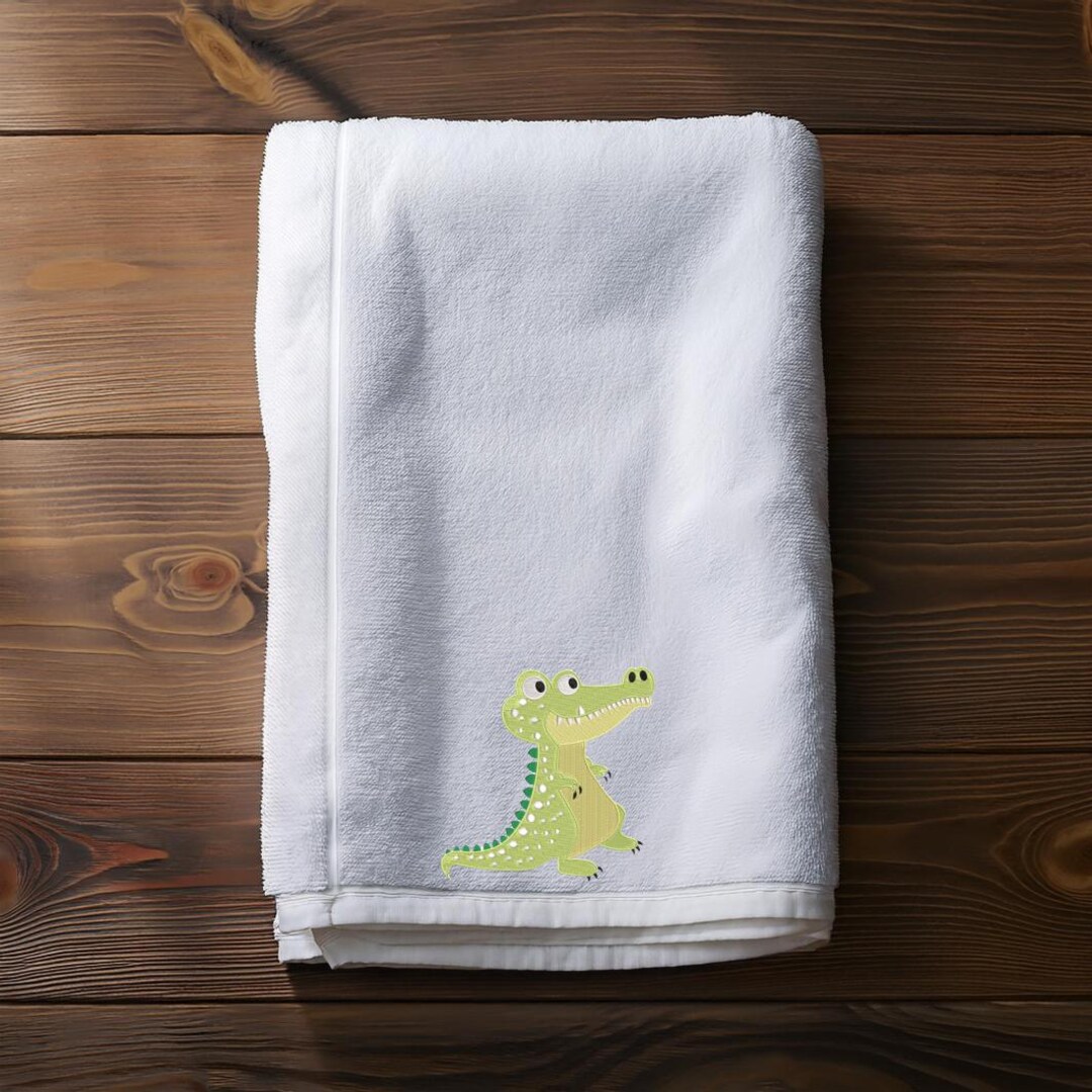 Alexander the Alligator Crocodile Machine Embroidery Hoop Design ...