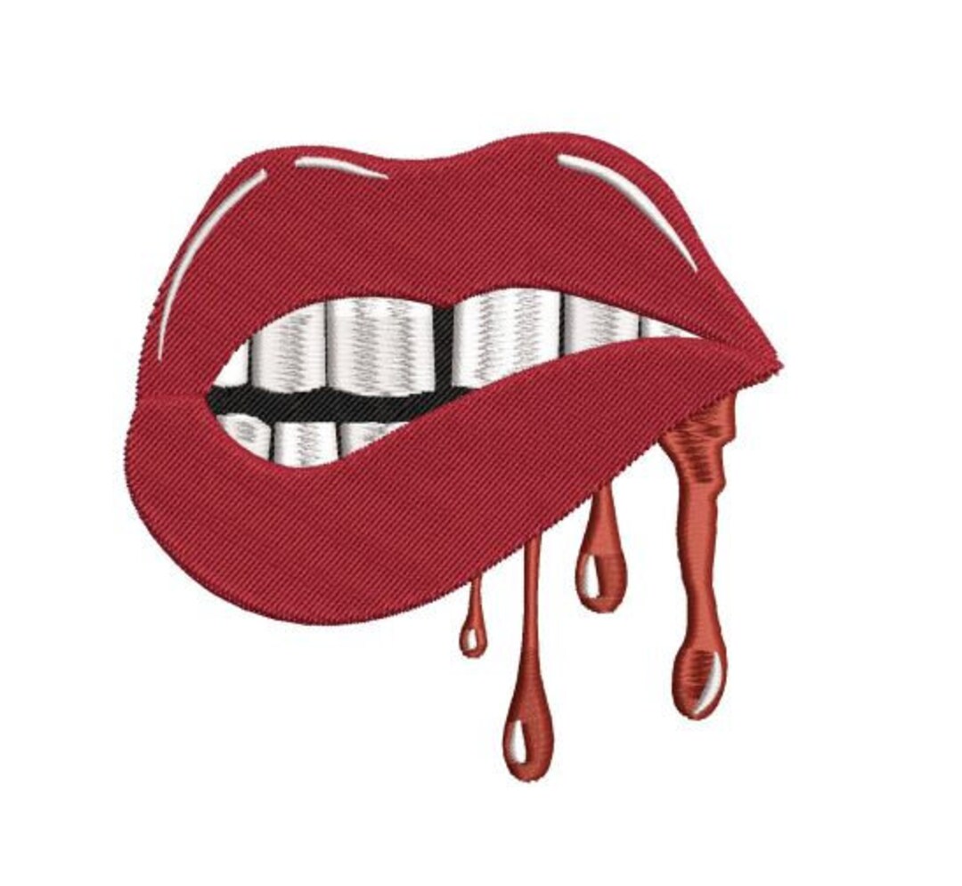 Vampire Mouth 2 2 Sizes Both Will Fit 4x4 Hoop These Are Machine ...