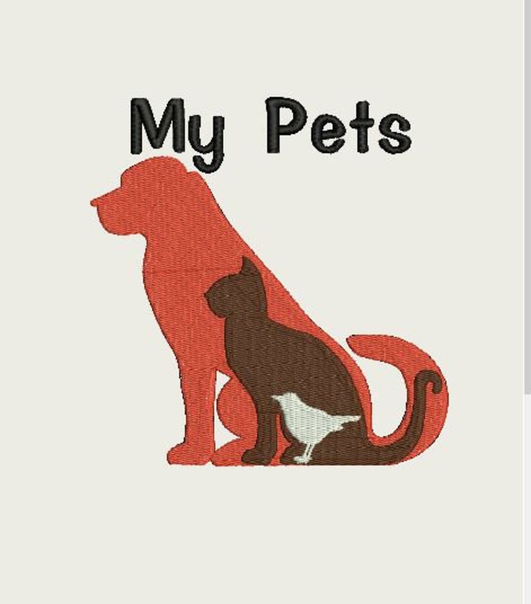 My Pets Machine Embroidery Design - Etsy