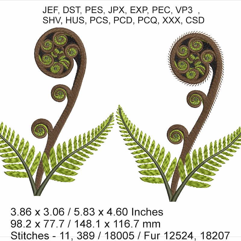 Fern Embroidery - Etsy