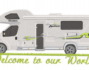 Motorhome Embroidery Design - Etsy
