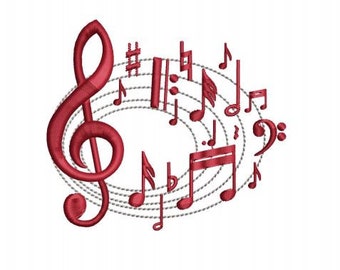 Music Embroidery - Etsy
