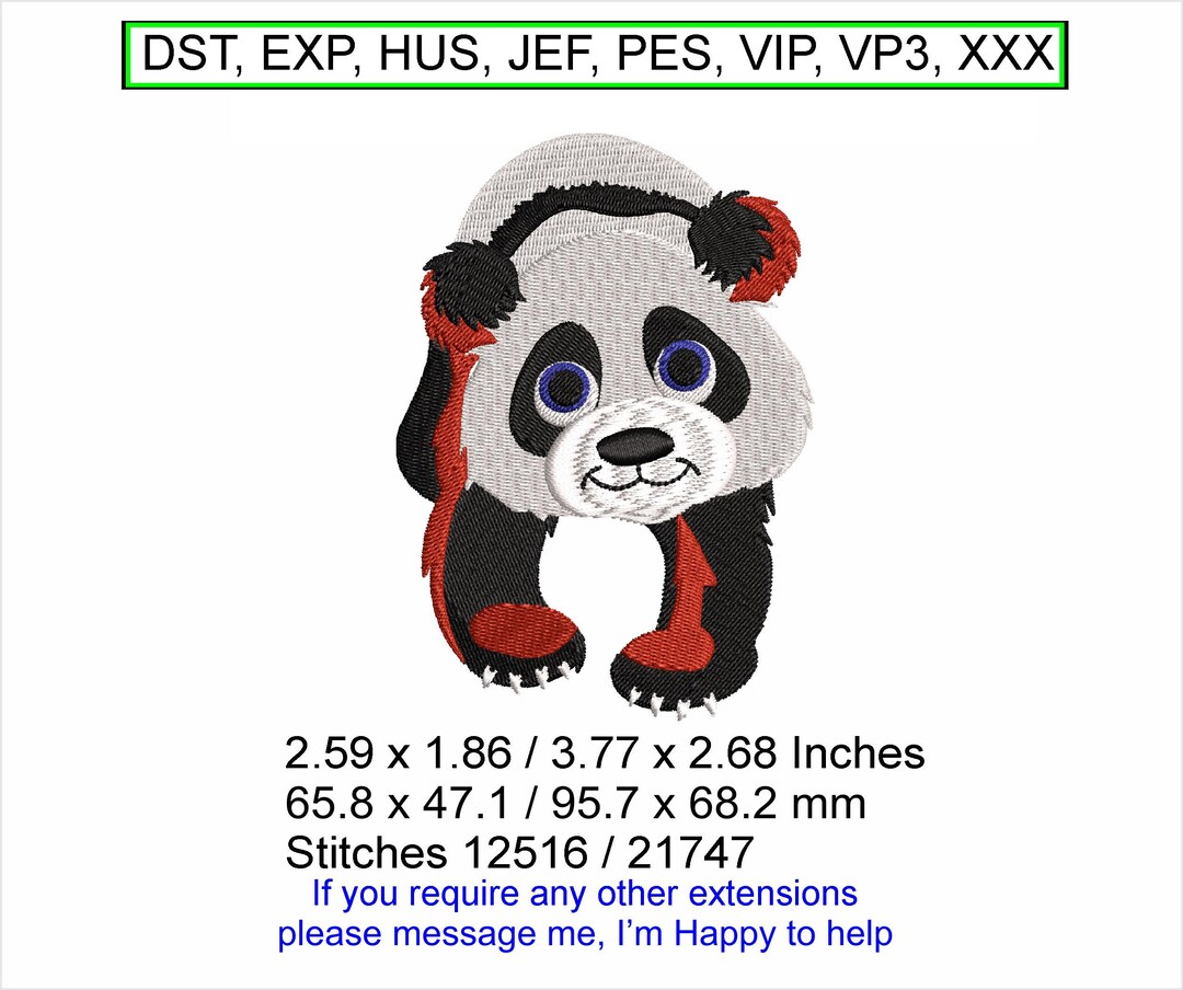 Penny the Red Panda - Sizes 2.59 X 1.86 / 3.77 X 2.68 Inches Inches ...