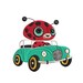 Ladybug Driving a Car - Size 3.11 X 3.34 Inches - Machine Embroidery ...