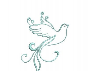 Dove Embroidery Design | Etsy