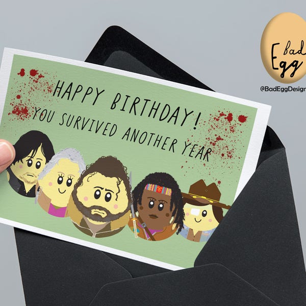 Walking Dead Card - Etsy
