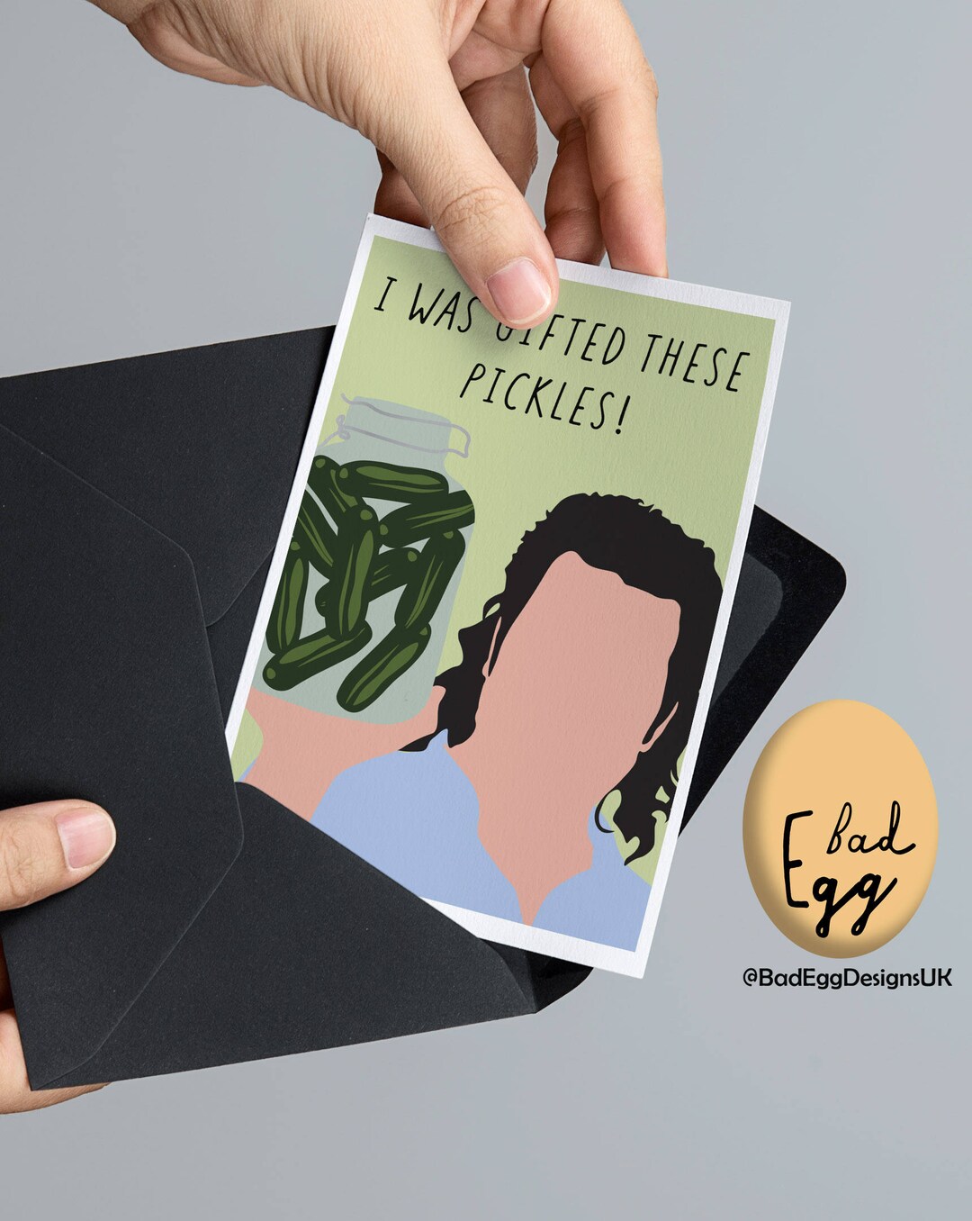 Badeggdesignsuk the Walking Dead Eugene Porter Birthday Card pickles ...