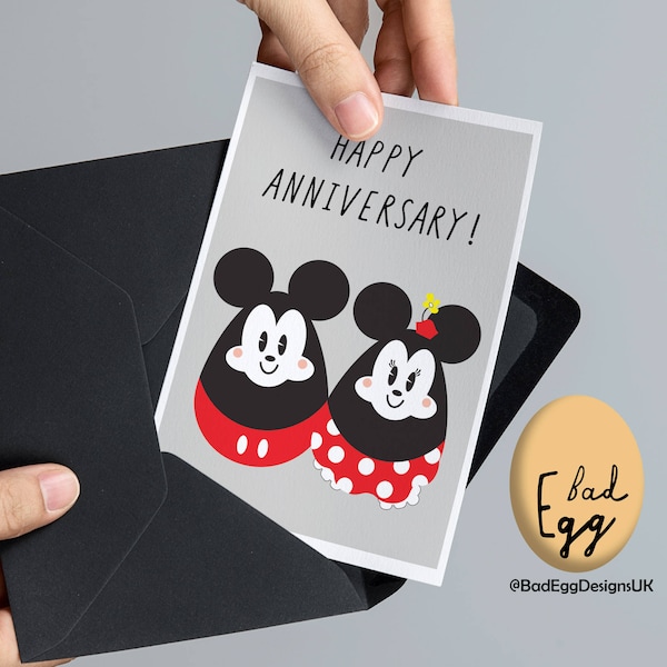 Mickey Mouse Anniversary Cards - Etsy UK