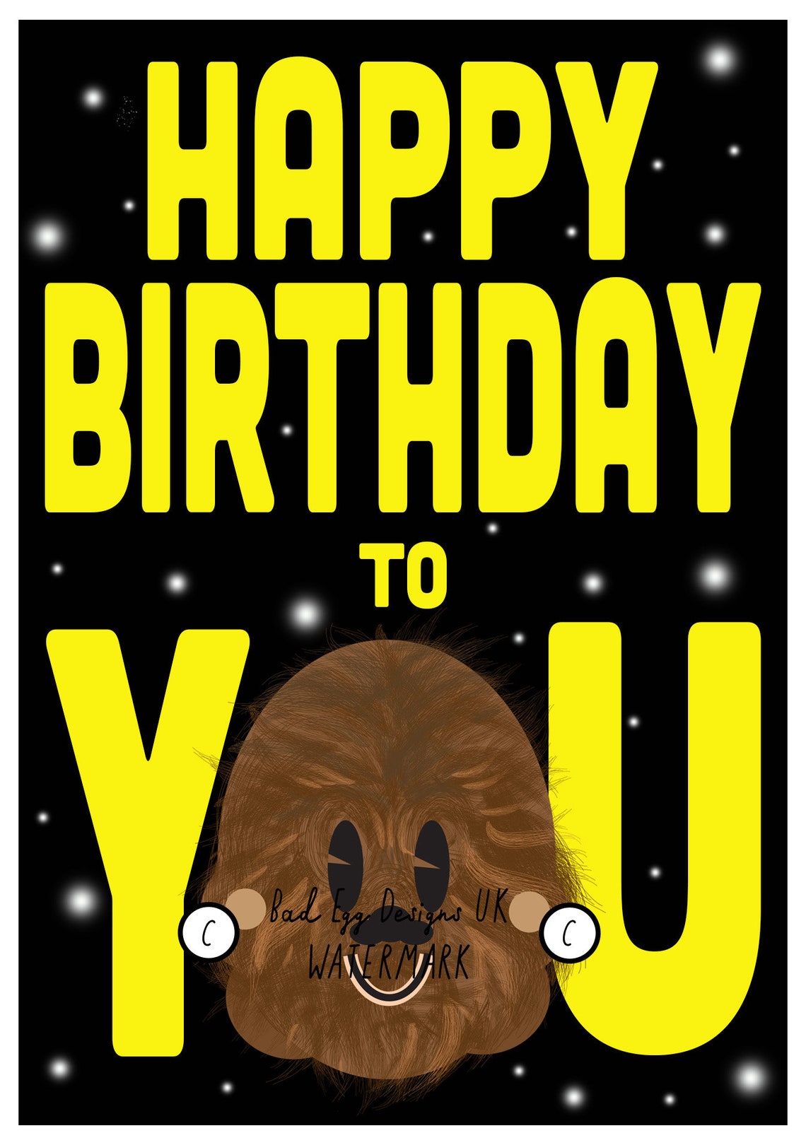 Badegg Chewbacca happy Birthday to Chew Birthday - Etsy