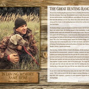 Hunting Dog Poem, Hunter Memorial, Hunting Dog Tribute, Editable ...