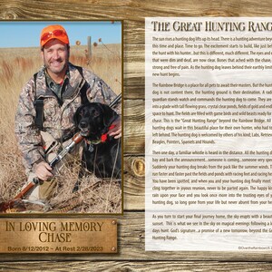 Hunting Dog Poem, Hunter Memorial, Hunting Dog Tribute, Editable ...