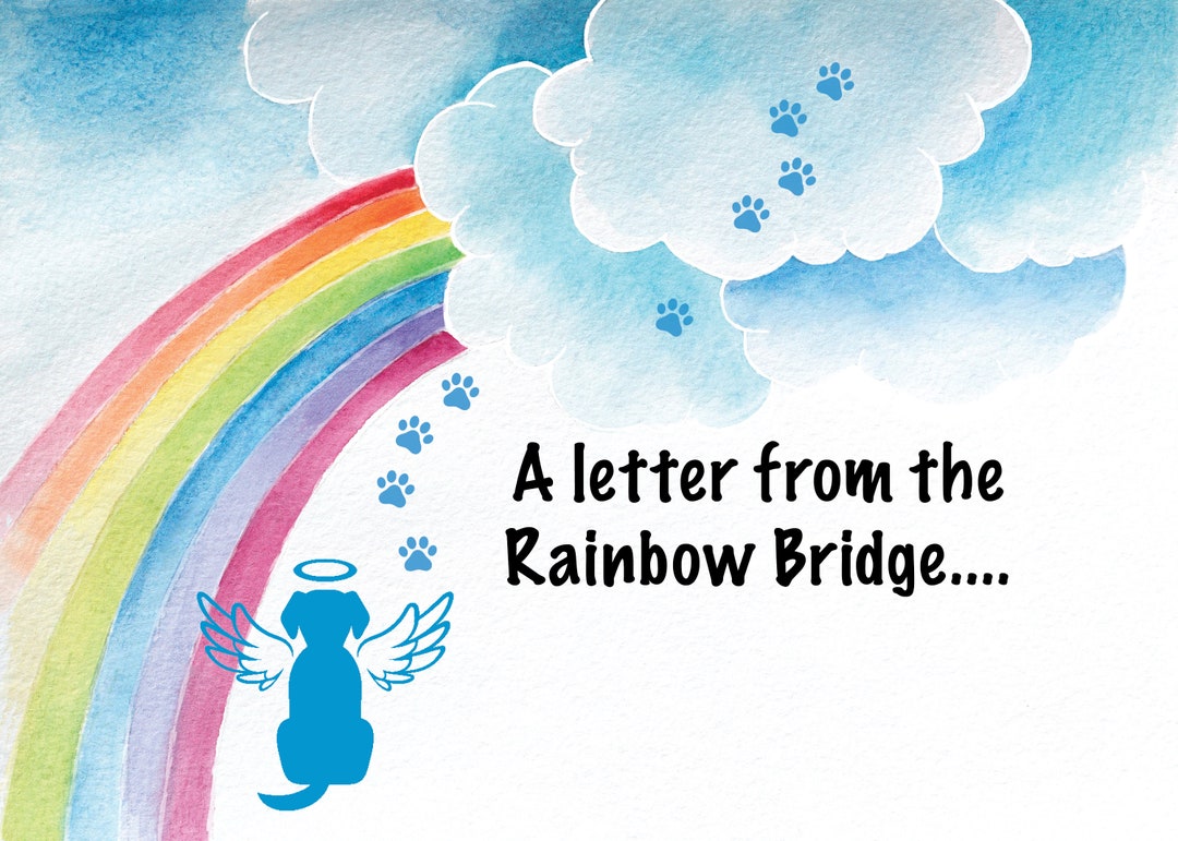 Rainbow Bridge Pet Loss Card: Dog/cat Sympathy Letter (digital Download ...