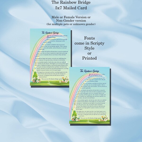 Rainbow Bridge Card - Etsy