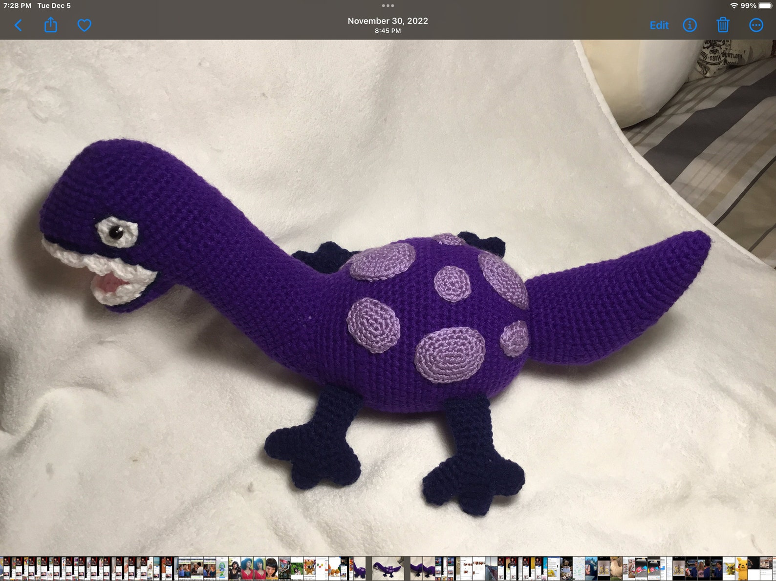 Dinosaur the Deep Purple Peppa Pig Character - Etsy