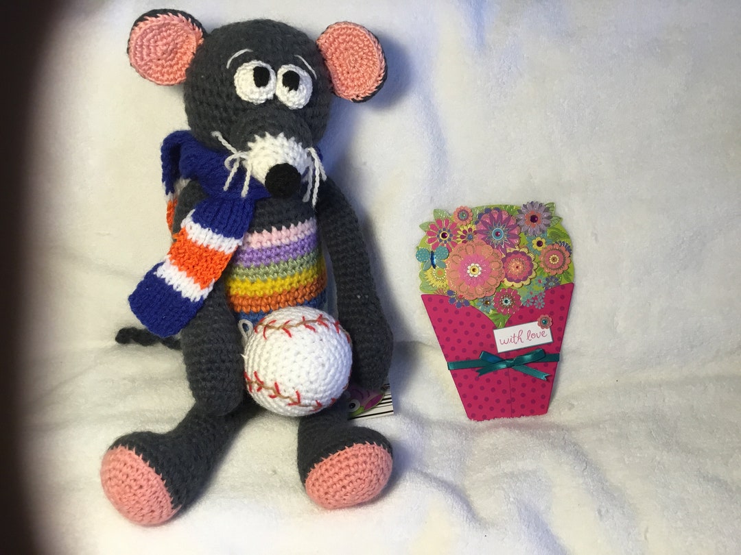 Handmade Crochet Pretty Mouse Chicago Cubs Funny Toy - Etsy