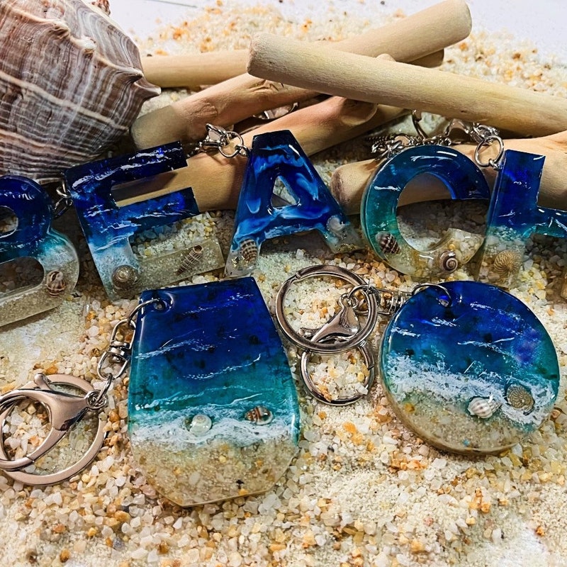 Resin Key Ring - Etsy