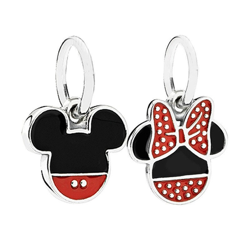 Mickey & Minnie Enamel Dangle Charm for Bracelet Necklace - Etsy