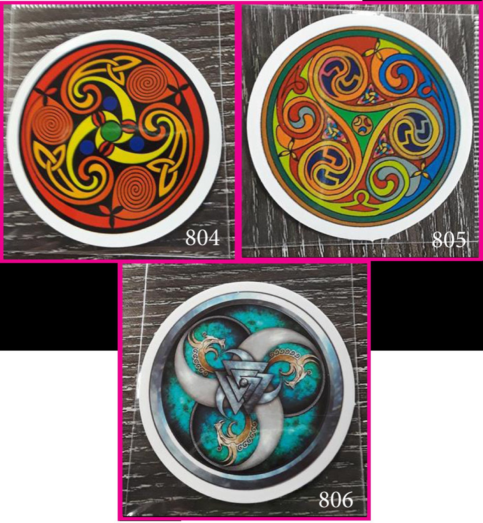 Vinyl Stickers, Pagan, Wiccan, Celtic, Norse Vinyl Stickers, Triskele ...