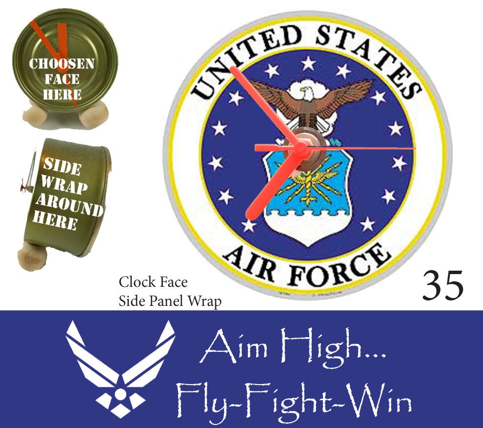 Tin Can Clock, Armed Forces, Military, Desk Clock, Upcycled, Unique ...