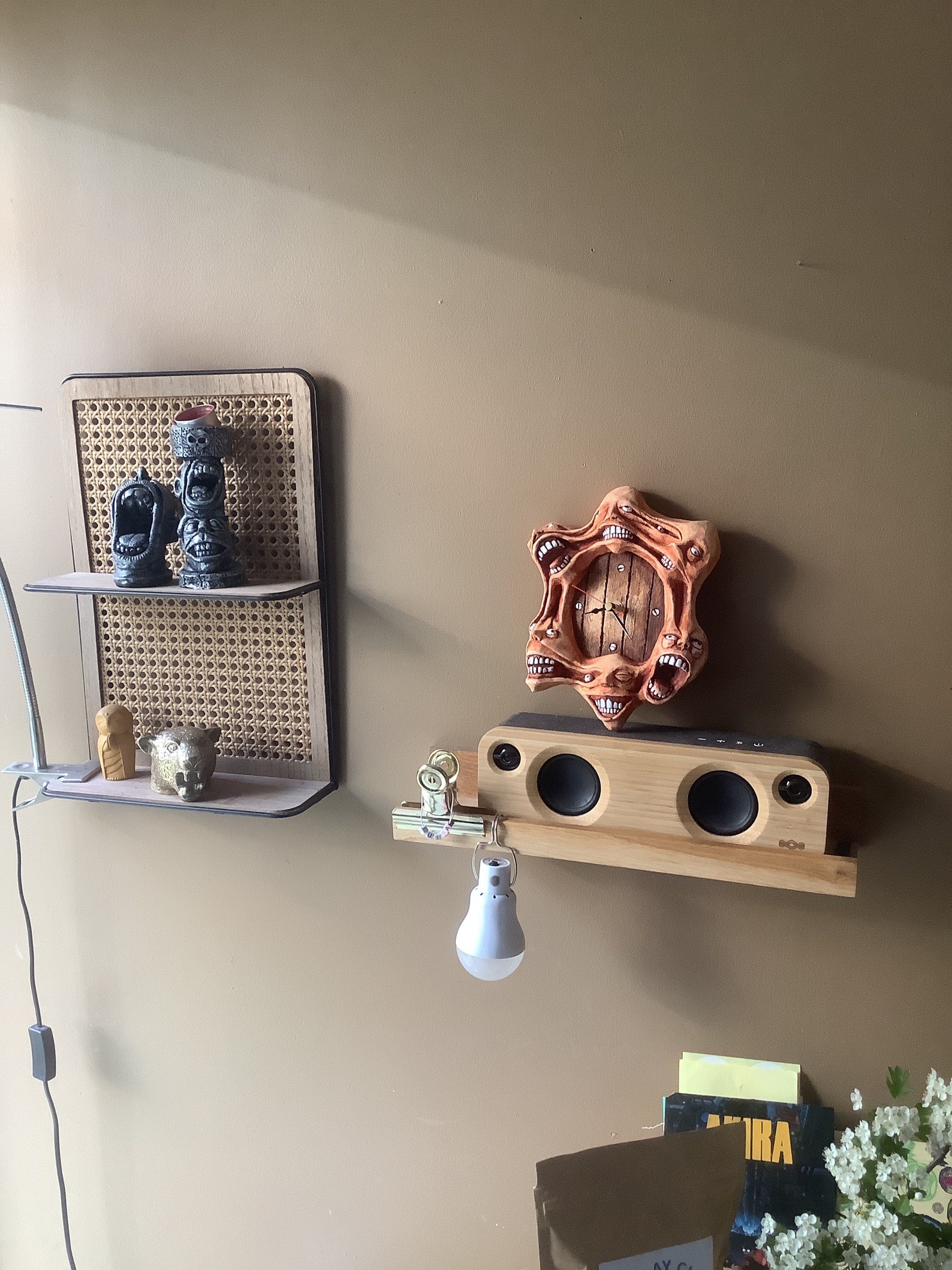 6 Headed Wall Hanging Clock - Etsy UK