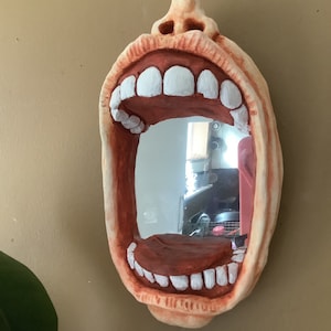 Gaping Gob Hanging Mirror. - Etsy